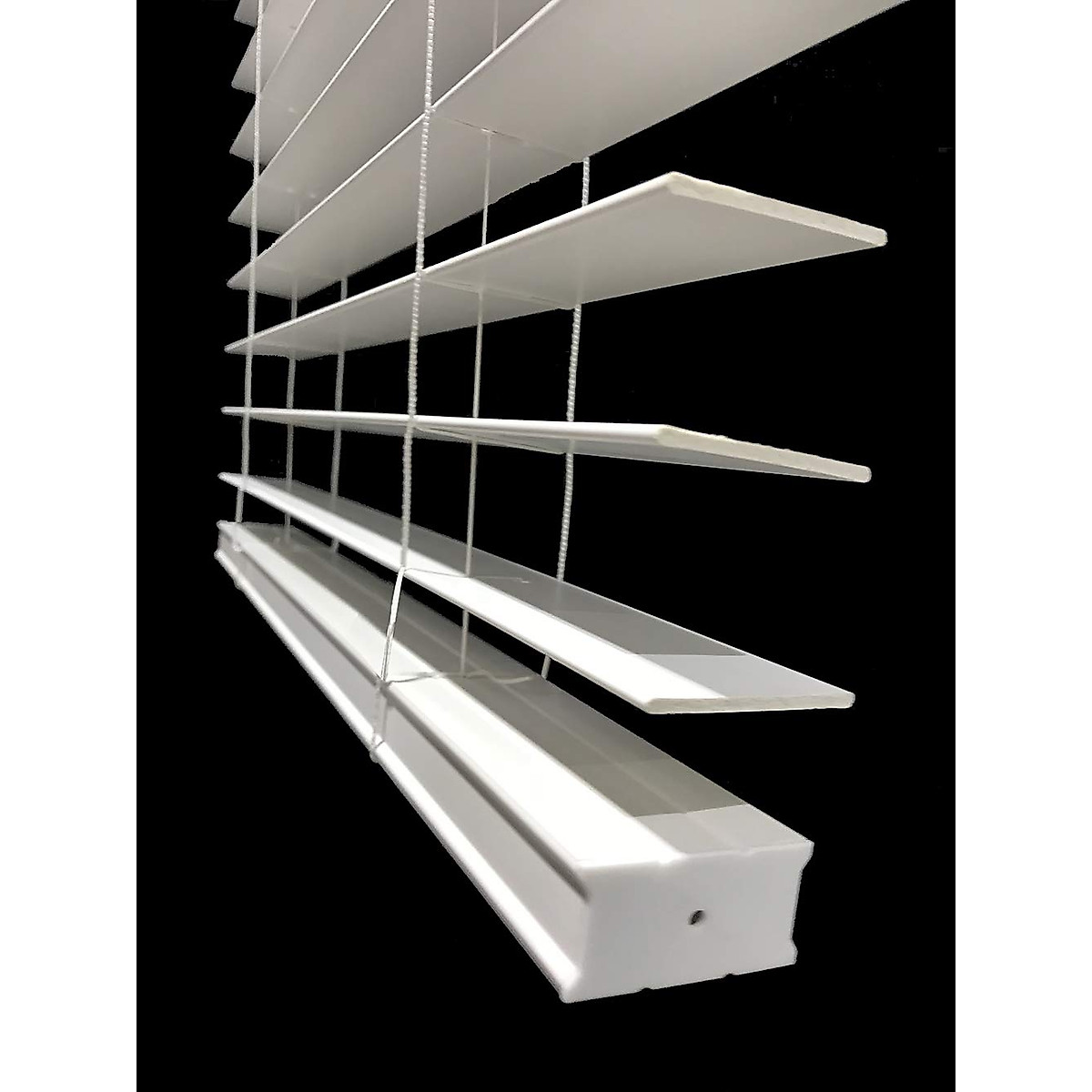 US Window And Floor 2" Faux Wood 28" W x 36" H, Inside Mount Cordless Window Blinds, White,CLF0102800360