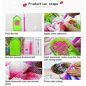 Tangbr DIY 5D Diamond Painting by Number Kits,diamond painting kits for adults beginner for Decoration Angel Police and Flag 11.8x15.7in 1 Pack