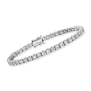 Ross-Simons 8.00 ct. t.w. CZ Tennis Bracelet in Sterling Silver. 7 inches