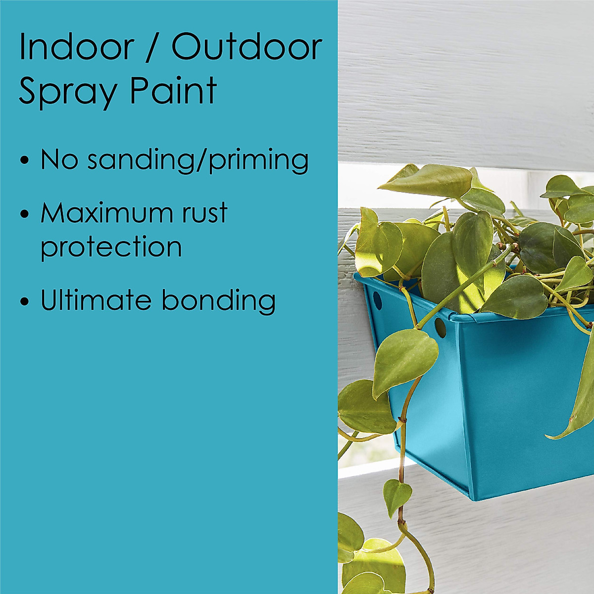 Krylon K02741007 Fusion All-In-One Spray Paint for Indoor/Outdoor Use, Satin Lagoon Blue, 12 Ounce (Pack of 3)