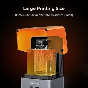 Creality HALOT MAGE PRO 8K Resin 3D Printer, Equivalent 12K Model Effect UV Resin Photocuring Printer with 5X Faster Printing Speed, Smart Resin Pump and Activated Carbon Filter, 8.97x5.03x9.05 inch