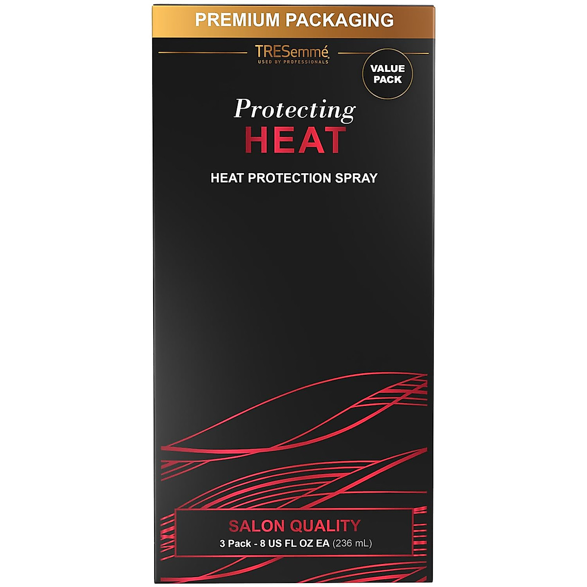 TRESemmé Heat Protection Spray for Hair, 3-Pack – Vitamin-Enriched Anti-Frizz Hair Products, 8 Oz Ea