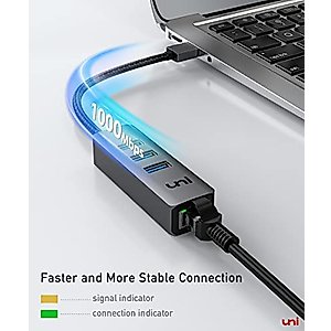 USB-A to Gigabit Ethernet Adapter with 3 USB 3.0 Hub