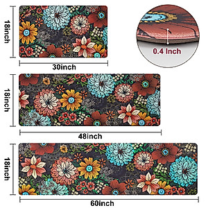 ASPMIZ 3 Pieces Kitchen Mats for Floor, Cushioned Anti-Fatigue Kitchen Rugs Non Slip Memory Foam Kitchen Mats and Rugs Waterproof Kitchen Floor Comfort Mats 18'' x 30'' + 18'' x 48'' + 18'' x 60''