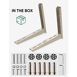 Plusluck Mini Split Wall Mounting Bracket, for 7000-12000 BTU, Support up to 330 lbs, Mini Split Bracket Outdoor, Air Conditioner Universal and Heat Pump Systems