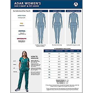 Adar Addition Scrubs for Women - Skinny Leg Cargo Drawstring Scrub Pants - A6104 - Black - L