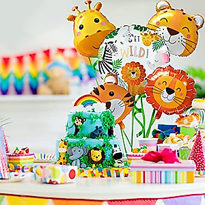 Safari Birthday Party Supplies Jungle Foil Balloon for Safari Jungle Theme Birthday Decorations