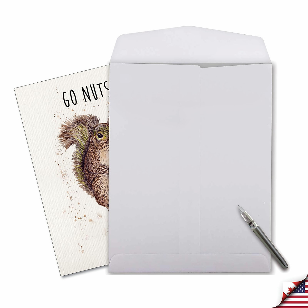 The Best Card Company - 1 Large Birthday Card with Envelope (8.5 x 11 Inch) - Fun Celebration Card for Birthdays - Wildlife Expressions Squirrel J2954BBDG