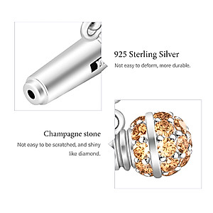 GNOCE Microphone Charm 925 Sterling Silver Singing in Life Mini Microphone with Cubic Zirconia Dangle Charm Pendant for Bracelet/Necklace Jewelry Gift for Women
