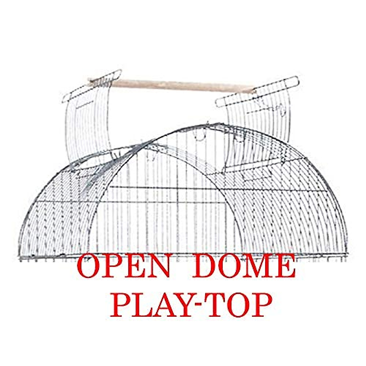 Large 64-Inch Open Dome Play-Top with 5/8-Inch Bar Spacing for Cockatiel Cockatiels Sun Conure Parakeet Rolling Cage (20 x 20 x 64 H inch, Black Vein)