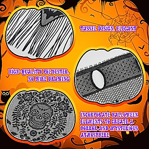 Baquler 4 Pcs Halloween Lamp Shade Cover Black Lace Lampshades Bat Skull Decorations for Halloween Party Supplies