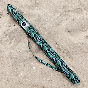 erda Forest Camo Pro Beach Recycled Polyester Rip-Stop 20 ft Lightweight Windscreen, Privacy Screen, Wind Blocker, Free Matching Shoulder Bag