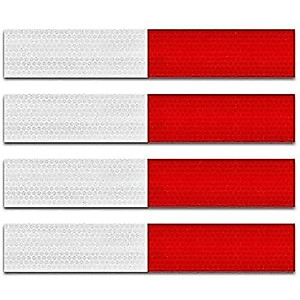 Gzyqzda Safety Reflective Tape 2”x12'', (20pack) Waterproof Self Adhesive Auto Truck Safety Reflector Strips Hazard Caution Warning Sticker for