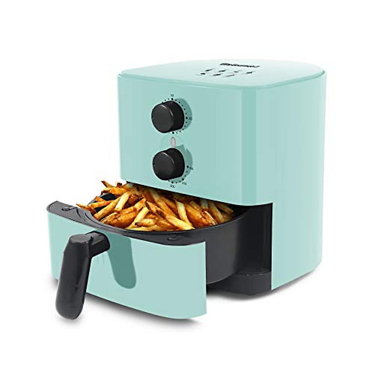 Elite Gourmet EAF-3218BL Personal 1.1Qt Compact Space Saving Electric Hot Air Fryer Oil-Less Healthy Cooker, Timer & Temperature Controls