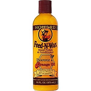 Howard Feed-N-Wax Wood Polish and Conditioner, 16-Ounce