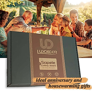 Luxdecor Real Wood Cutting Boards for Kitchen Double sides No Splicing Thick Chopping Boards 3 Size Wooden Cutting Board