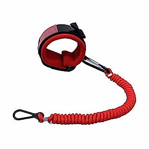 8M0092850 Boat Kill Switch Lanyard, Big Wrist Strap for Boat Outboard Mercruiser Marine Replace 15920T54 15920A54, 54 Inch/137CM Long Boat Engine Emergency Stop Switch Safety Lanyard Cord - Red