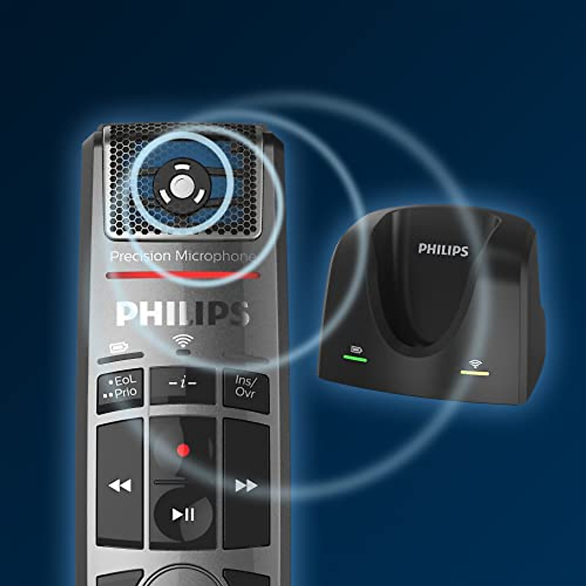 Philips SpeechMike Premium Air Wireless Dictation USB Microphone, Push-Button