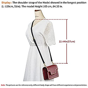 DEVPSISR Leather Adjustable Replacement Strap Shoulder Bag Cross Body Bag Purse Handbag For Women, 43-51 Inch（Pink）