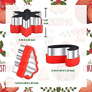 ETERSION Christmas Cookie Cutters 2" to 3.5" Cookie Cutters 9 Pieces Cookie Cutters Christmas Shapes