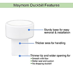 Maymom 12 Count Duckbill Valves for Spectra S1 Spectra S2 Spectra 9 Plus. Not Original Spectra Pump Parts Replace Spectra Duckbill Valve Not Original Spectra S2 Accessories Work w/Spect (White.18)