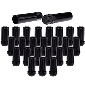 ROADFAR 24pcs Wheel Lug Nuts M14x2.0 Thread-Size Close End Compatible with for Ford Expedition/for Ford for F-150/for Lincoln Mark LT/for Lincoln Navigator 1997-2014 with 2 Keys