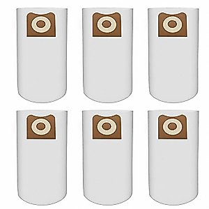 MATFORCA 6 Pack 23743 VF3502 Replacement Vacuum Bags Compatible with Ridgid Wet/Dry Vacuum 12-16 Gallon