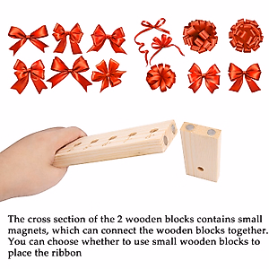 Ackitry X-Large Bow Maker for Bow Ribbon Wreath, 16 Inch Wooden Maker Tool for Making Bows, DIY Crafts Halloween Christmas Party Decorations, Hair Bows, Corsages, Holiday Wreaths