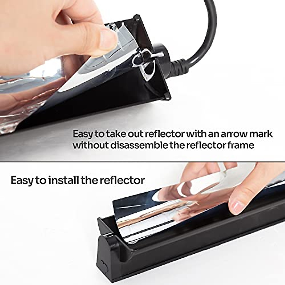 REPTI ZOO T5 HO UVB Lighting Combo Kit, Terrarium Hood Comes with Desert 10.0 UVB T5 Lamp (24W)