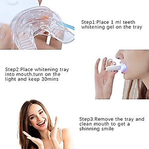 EZGO Teeth Whitening Gel Refill Pack and Remineralization Gel Teeth Whitening LED Light Combo, Non-Sensitive Teeth Whitener Sets Helps to Remove Smoking, Coffee, Wine Stains