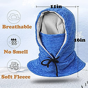 YR.Lover Thick Fleece Hood Balaclava Winter Windproof Mask Neck Cover Hats Balaclava Black