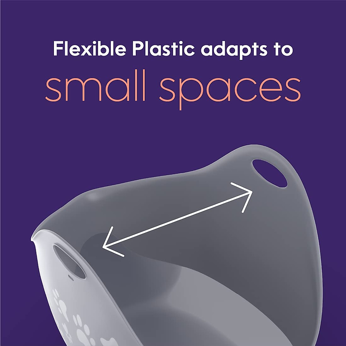 Litter Genie Cat Litter Box | Made with Flexible, Soft Plastic | Features High-Walls and Handles for Privacy and Portability