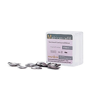 50Pcs Dental 50μm Sectional Contoured Metal Matrices Matrix Refill (Large with Ledge)