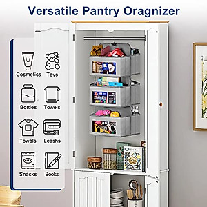 KIMBORA 12 Extra Large Pockets Hanging Shoe Organizer and Dual Sided Hanging Closet Organizer