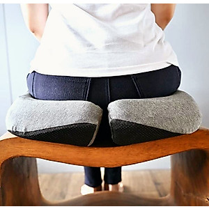 Khan Soul Goodz Memory Foam Pressure Relief Seat Cushion for Long Hours Sitting. Perfect for Car, Office/Home Chair, Wheelchair. Provides