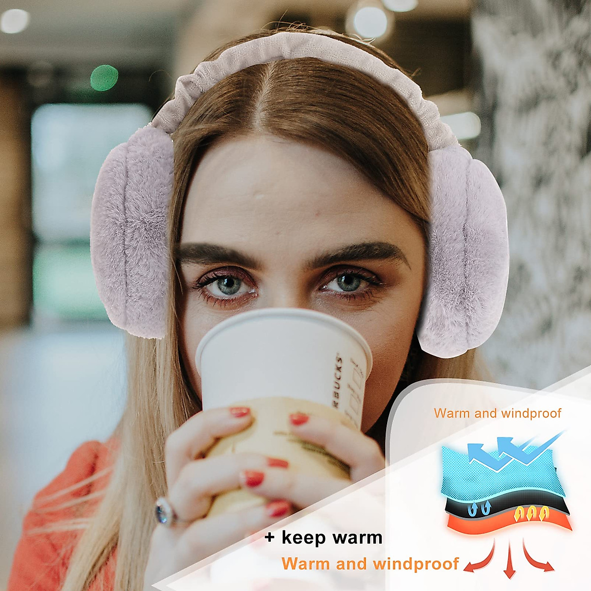 MAGICLULU Winter Ear Covers Faux Warm Earmuffs Headbands for Kids Faux Furry Ear Muffs Kids Headband Ear Muffs for Kids Earmuffs Plush Ear Warmer Windproof Ear Warmer Ear Headband