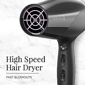 Remington D3190 Damage Protection Hair Dryer with Ceramic + Ionic + Tourmaline Technology, Black, 3 Piece Set, 1 Count (Pack of 1)