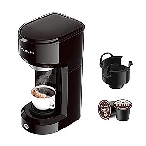 Vimukun Single Serve Coffee Maker Coffee Brewer Compatible with K-Cup Single Cup Capsule with 6 to 14oz Reservoir, Small Size (Black)