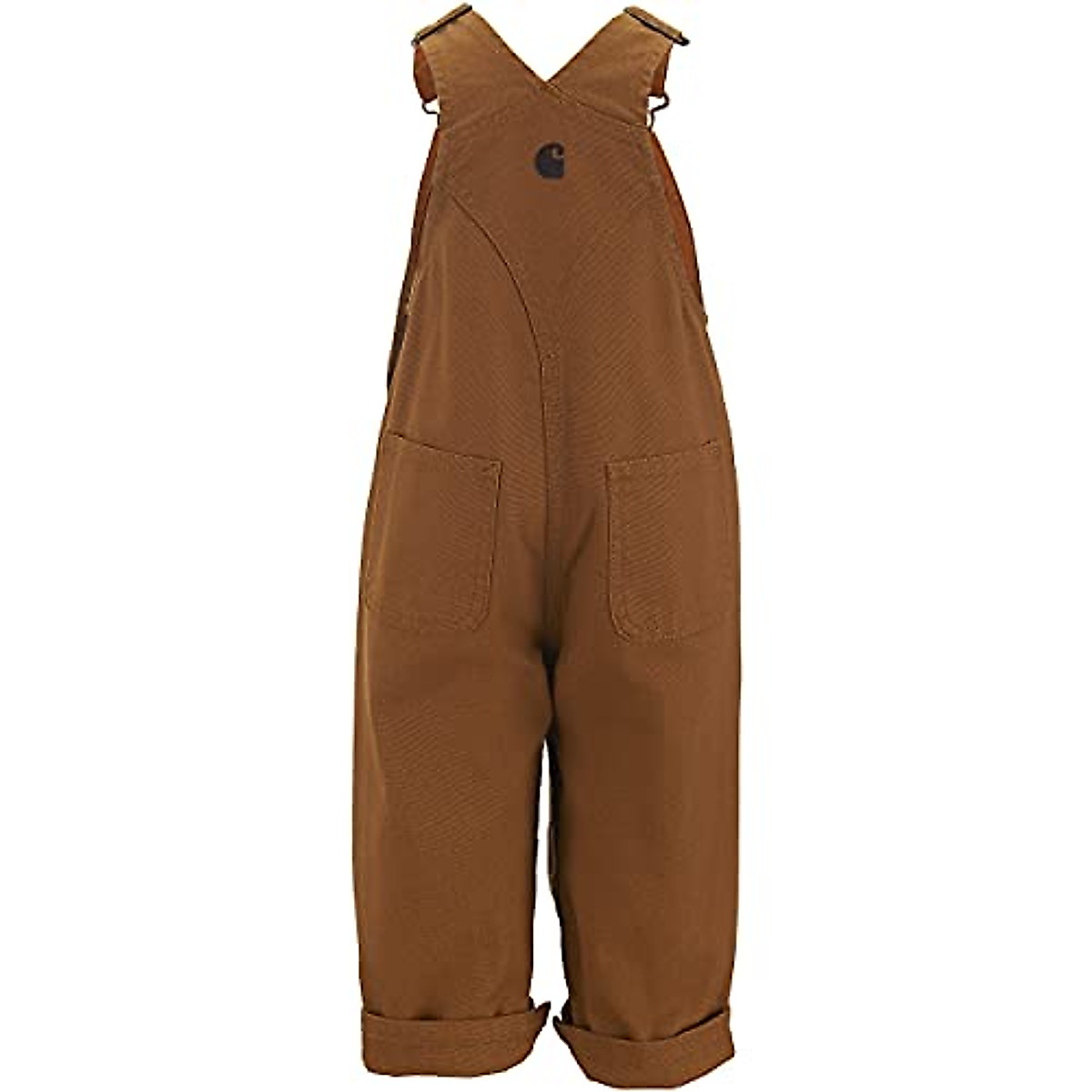 Carhartt Little Boys' Toddler Canvas Bib Overall, Carhartt Brown, 2T