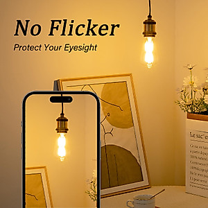 CREATE BRIGHT Vintage ST64 16W Dimmable Led Edison Bulbs 2700K Warm Light Bulbs Led Filament Light Bulbs for Chandeliers,E26 Base,4 Pack