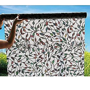 YUTR Static Decorative Privacy Window Films for Glass Non-Adhesive Anti Window Sticker for Home Kitchen Bedroom Living Room