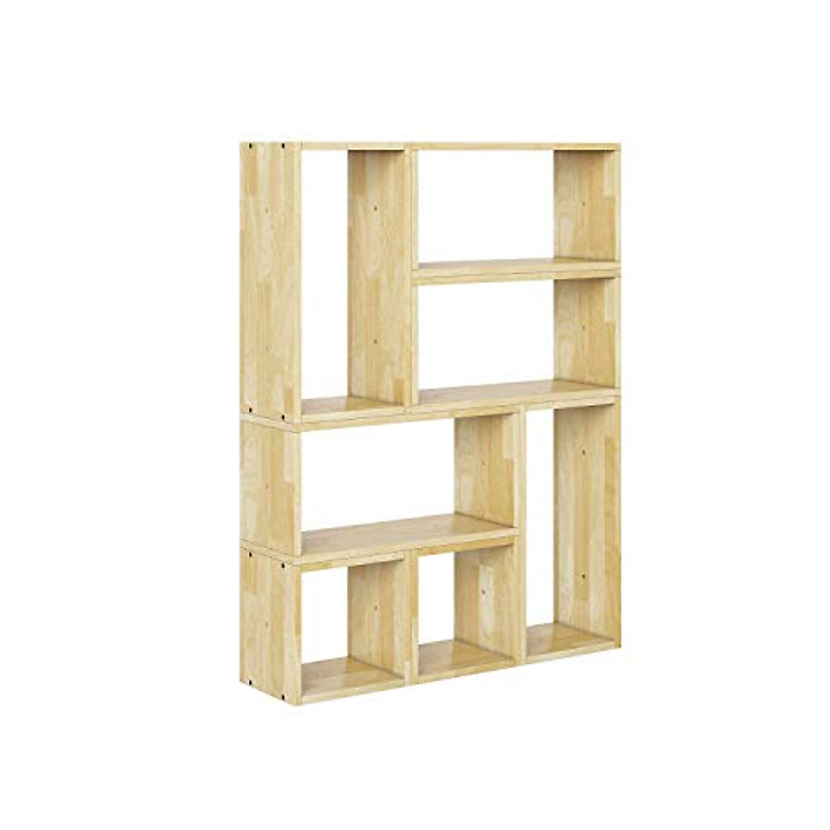 Domesis Modern 7 Block Wood Shelving Set in Natural