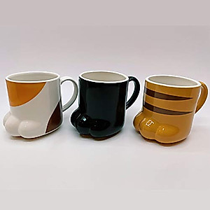 Sunart SAN2235-1 Cute Tableware, Paw in Cat, Black Cat Mug, 8.8 fl oz (250 cc), Black