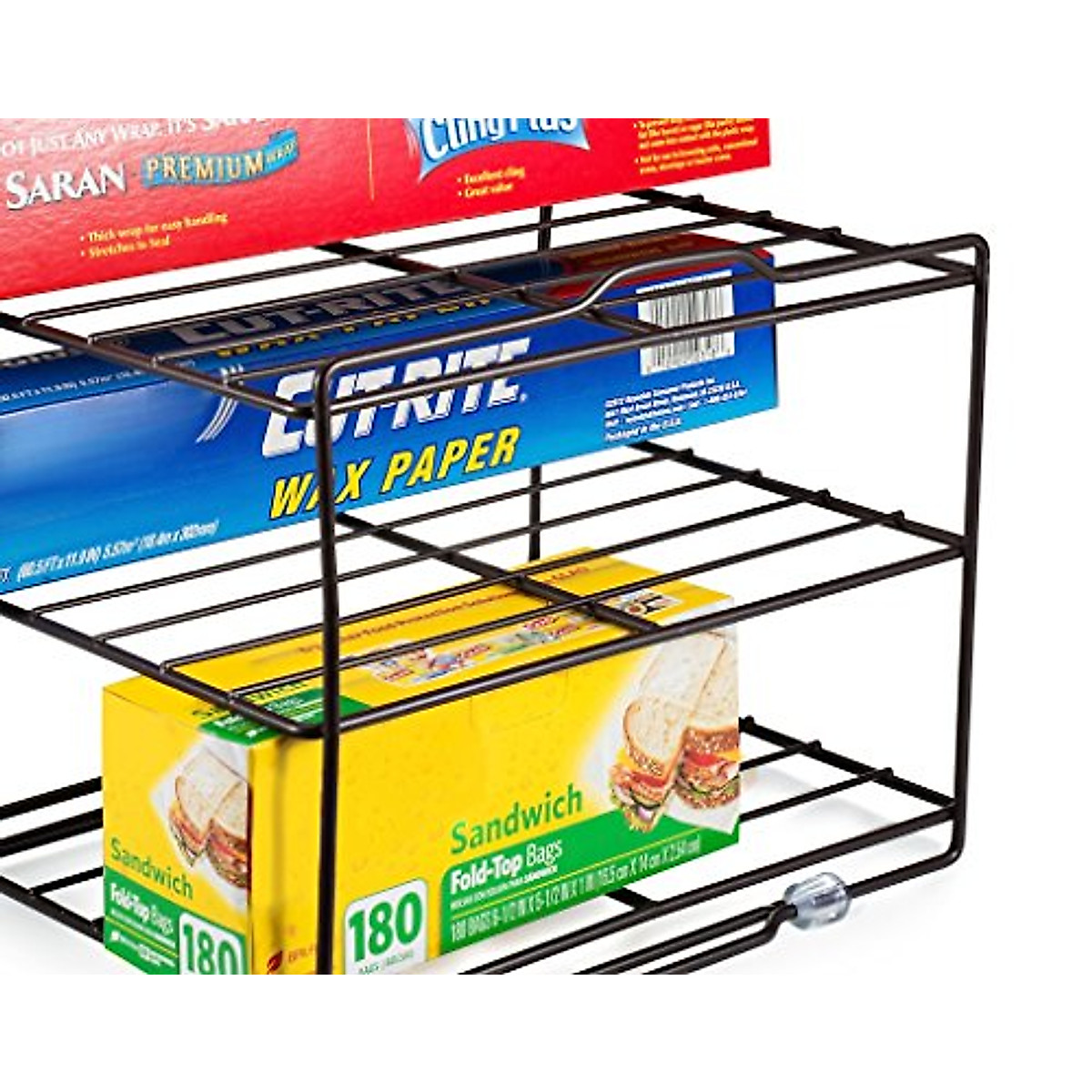 Kitchen Wrap & Foil Organizer Rack - Cabinet & Pantry Storage
