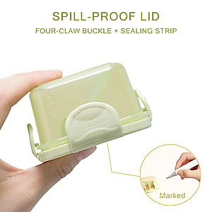 LELE LIFE 6Pcs Small Food Storage Containers, Leakproof Lids, Condiment Sauce Containers, Small Freezer Storage Containers Airtight Containers, Dishwasher Freezer and Microwave Safe, 5oz