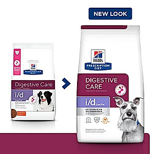 Hill's Prescription Diet i/d Low Fat Digestive Care Chicken Flavor Dry Dog Food, Veterinary Diet, 8.5 lb. Bag