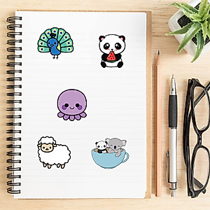 Cute Animal Stickers Pack- 100PCS Colorful Waterproof Stickers for Water Bottles, Laptop, Phone