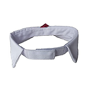 VEDEM Dog Necktie with Tuxedo Collar, Pet Adjustable Costumes Striped Neck Tie for Small Medium Large Dogs (X-Small, Red Black)