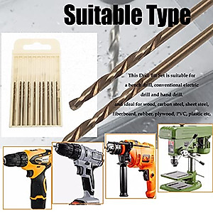 10Pcs 1.3mm /0.05Inch High Speed Steel Twist Drill,HSS Micro Drill Bits,for Hard Metal, Stainless Steel