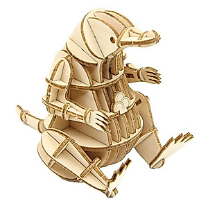 Fantastic Beasts Niffler 3D Wood Puzzle & Model Figure Kit (42 Pcs) - Build & Paint Your Own 3-D Movie Toy, No Glue Required - Harry Potter Gift for Kids & Adults, 8+ 